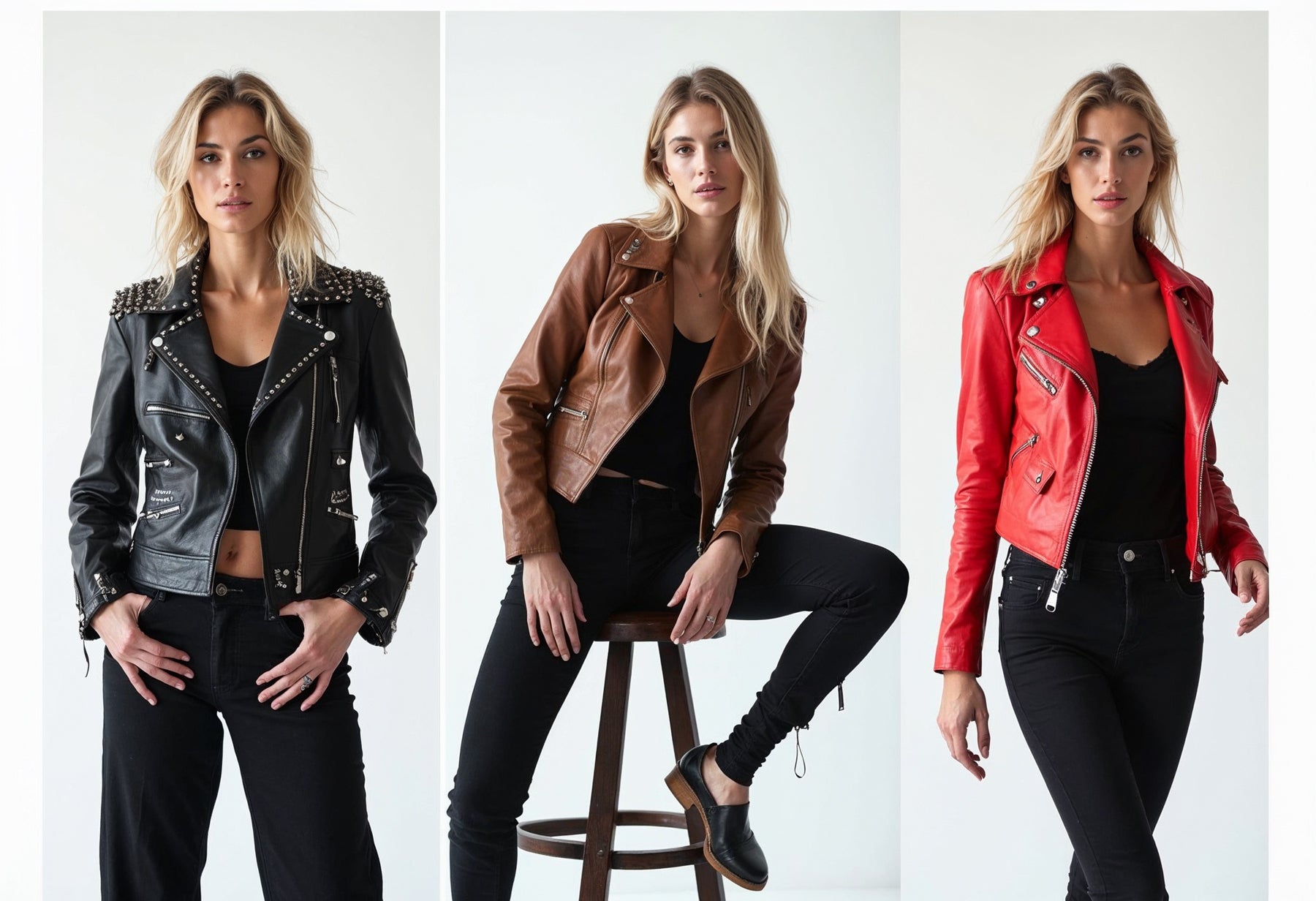Women's and Men's real leather jackets on sale in the UK